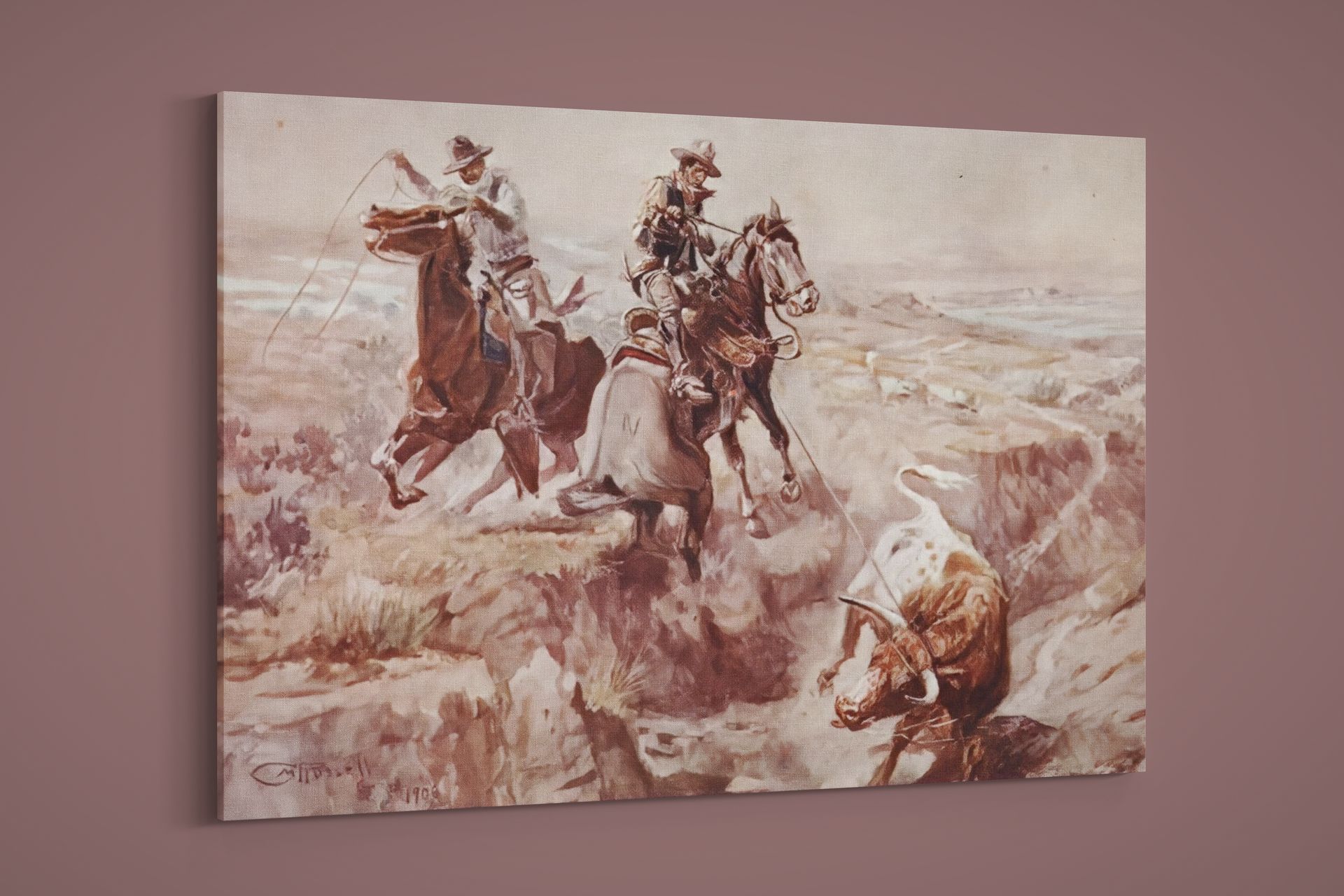Charles Marion Russell - Wound Up - Art Print on Paper or Canvas | eBay